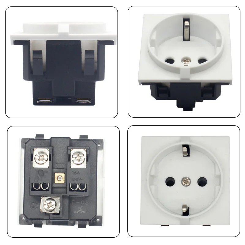Eurocode Germany 3 Pin Ac Outlet Wall Socket Adapter Plug Connector ...