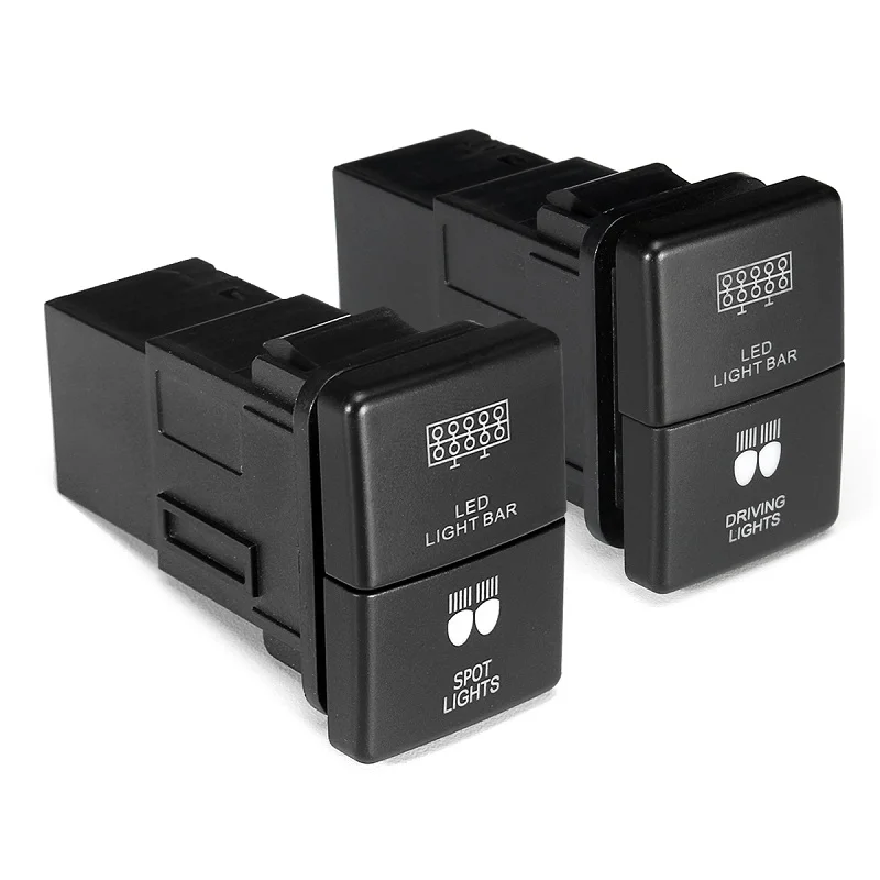 12v Dual Push Button Car Switch Laser Etched Buttons For Toyota Corolla ...