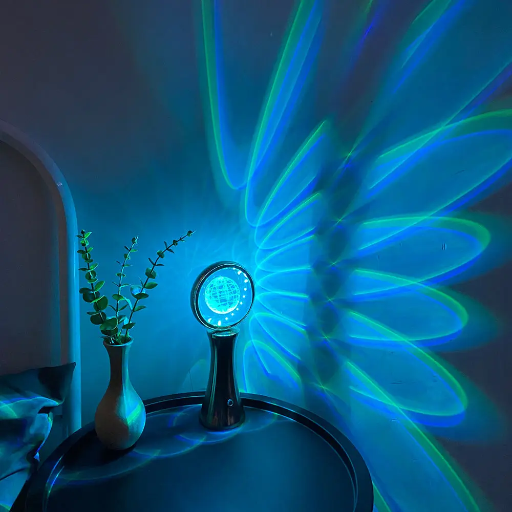 RGB Trophy Crystal Globe Table Lamp 3D Visual Crystal Globe Atmosphere ...