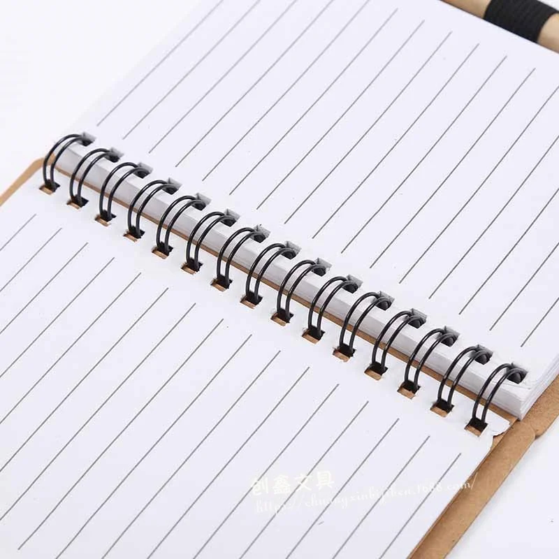 Brown Spiral Packing Paper Coil Notebook Creative Stationery Office ...