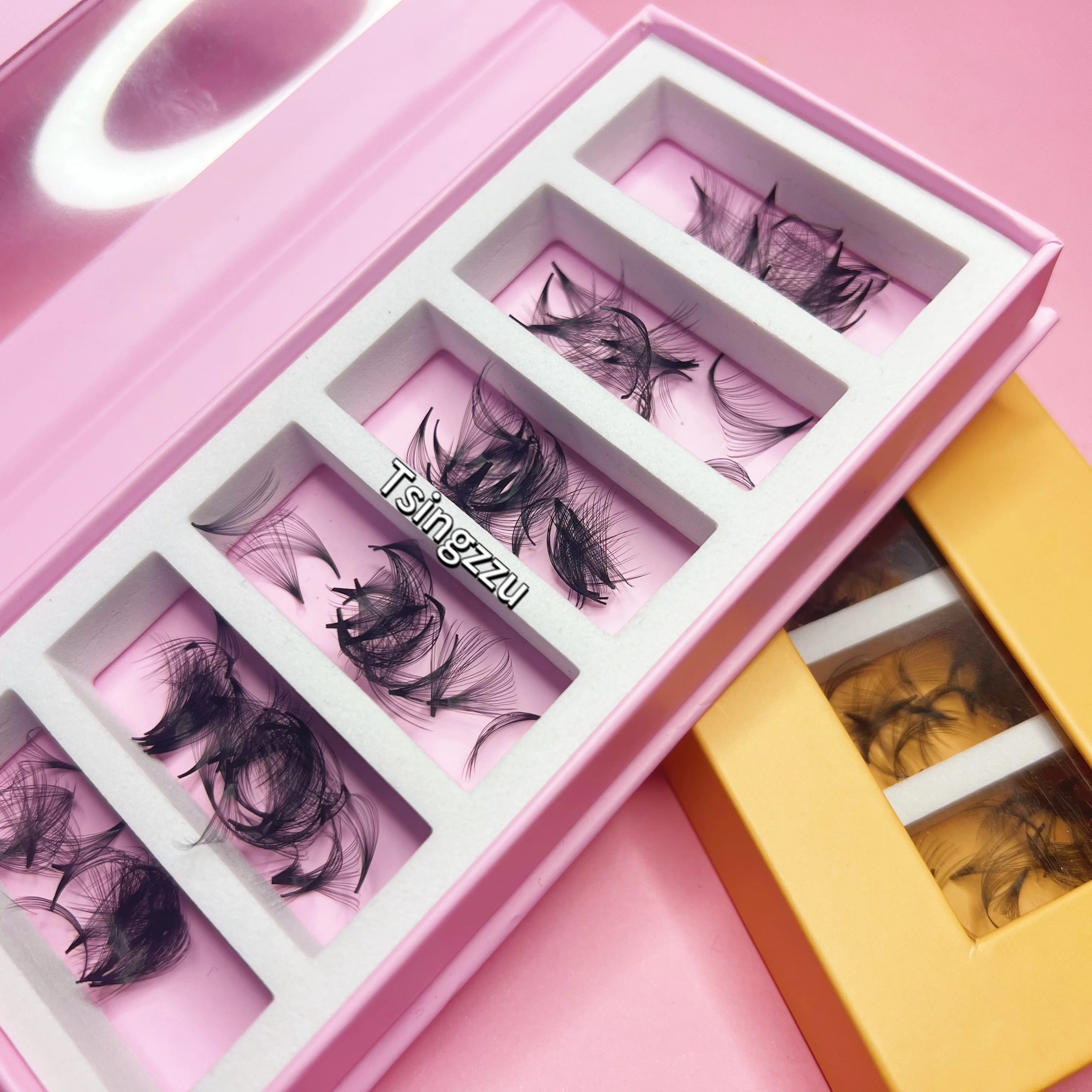 Volume Easy Fanning Eyelash Extensions Faux Mink Flare Easy Fan Eyelash Extention Natural Easy ...