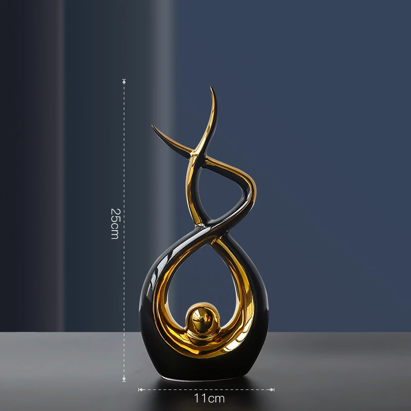 Abstract Art Ceramic Statue - Perfect for Home Decor