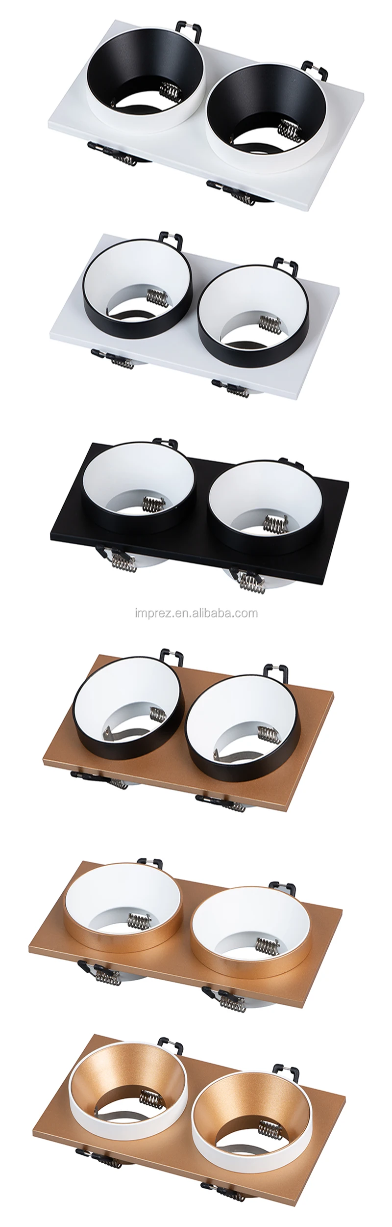 Multi-color Recessed Aluminum Spotlight Frame MR16 GU10 Led Downlight ...