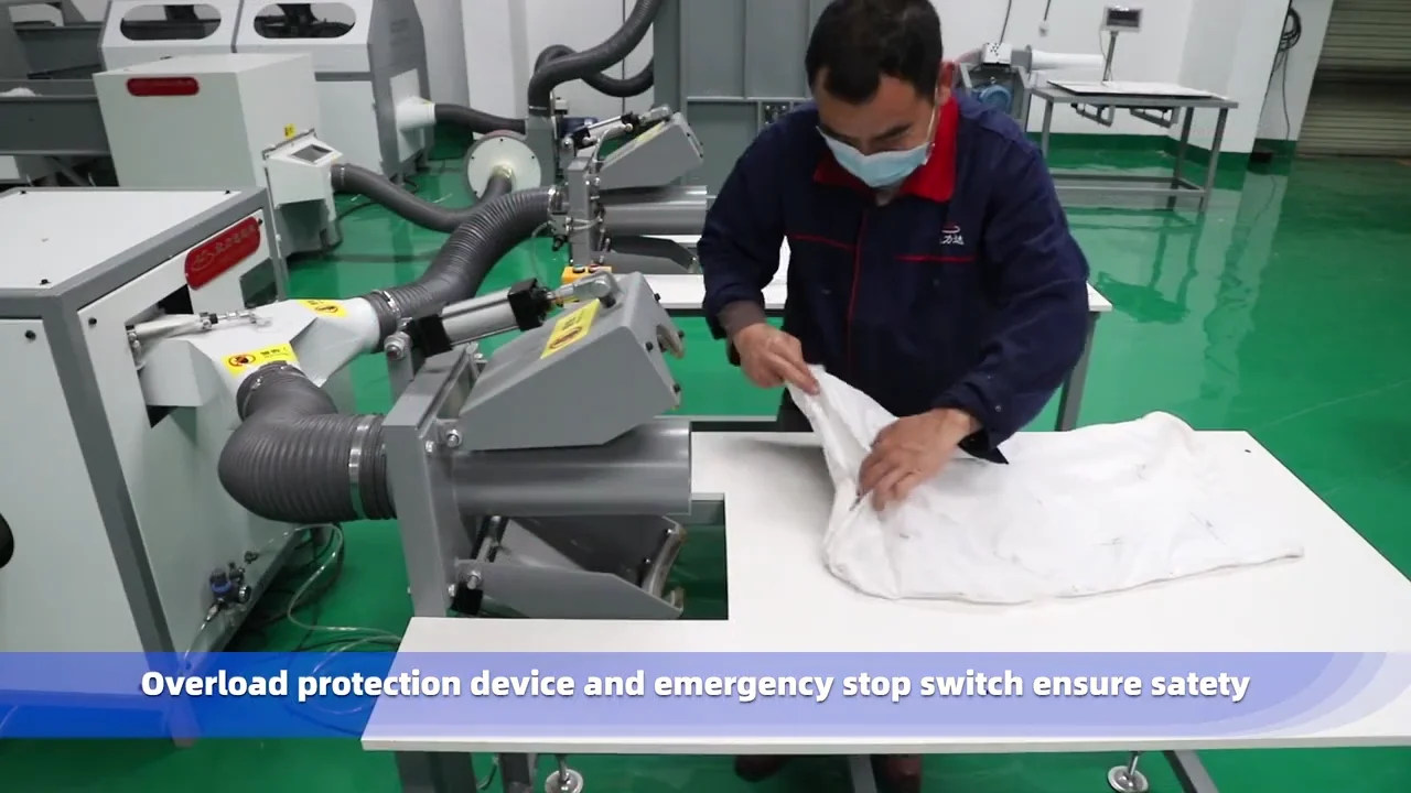 High Quality Pillow Stuffing Machine Double-head Seat Cushion Filling ...