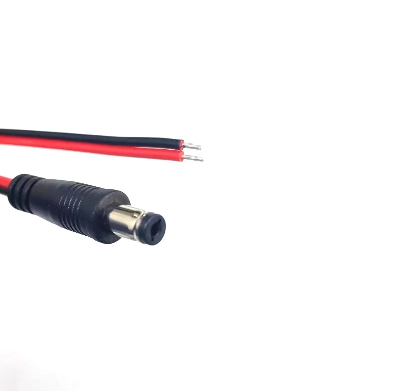 1.5 Meter Dc5521 Power Extension Cord To Free End Pigtail End Red Black ...