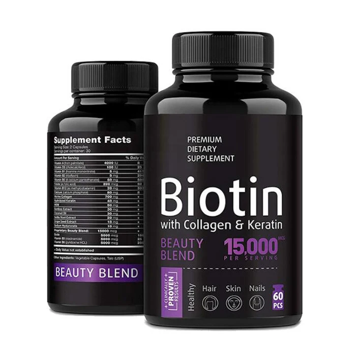 Biocaro Private Label Biotin Collagen Capsule Pills Organic Biotin ...