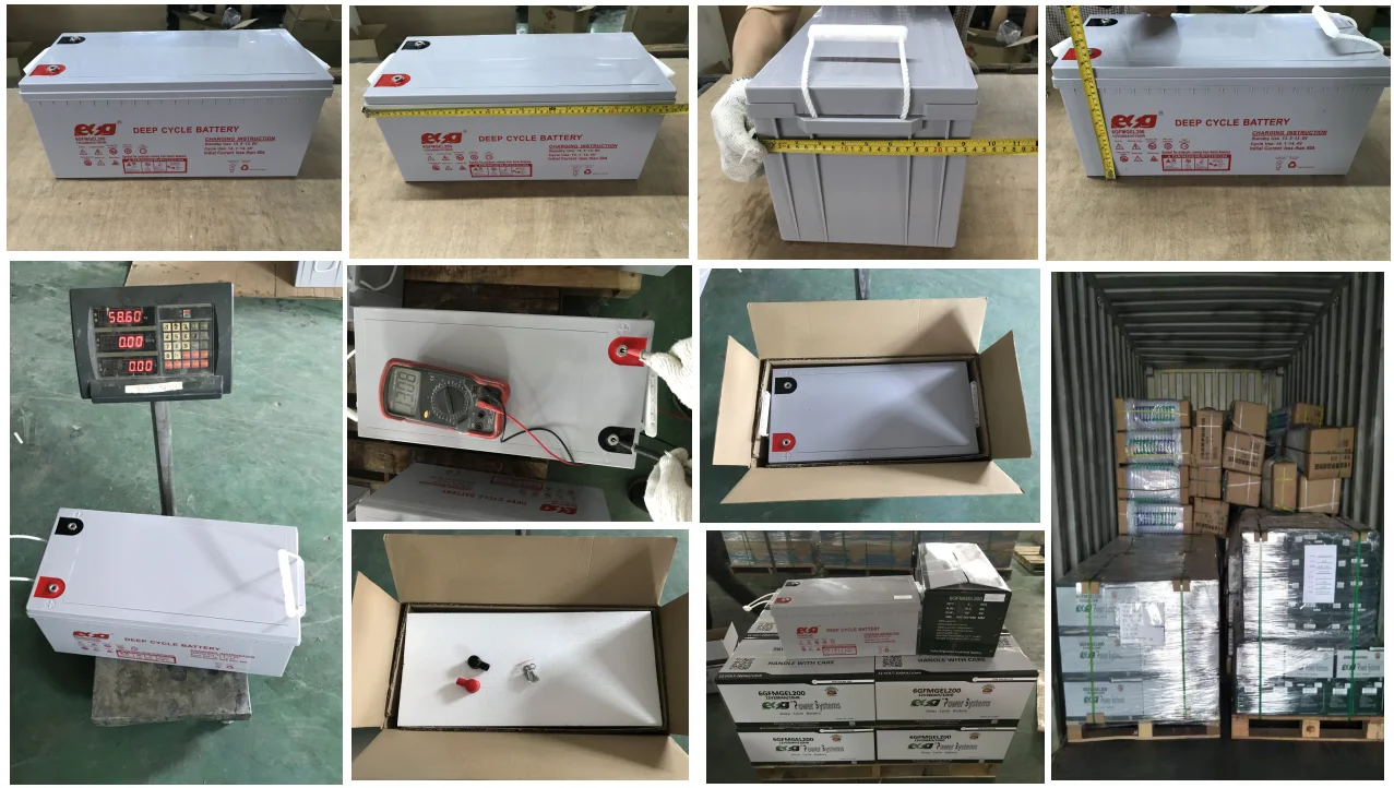 Esg 12v 200ah Battery Lead Acid Batteries Agm Solar Vrla Deep Cycle Gel ...