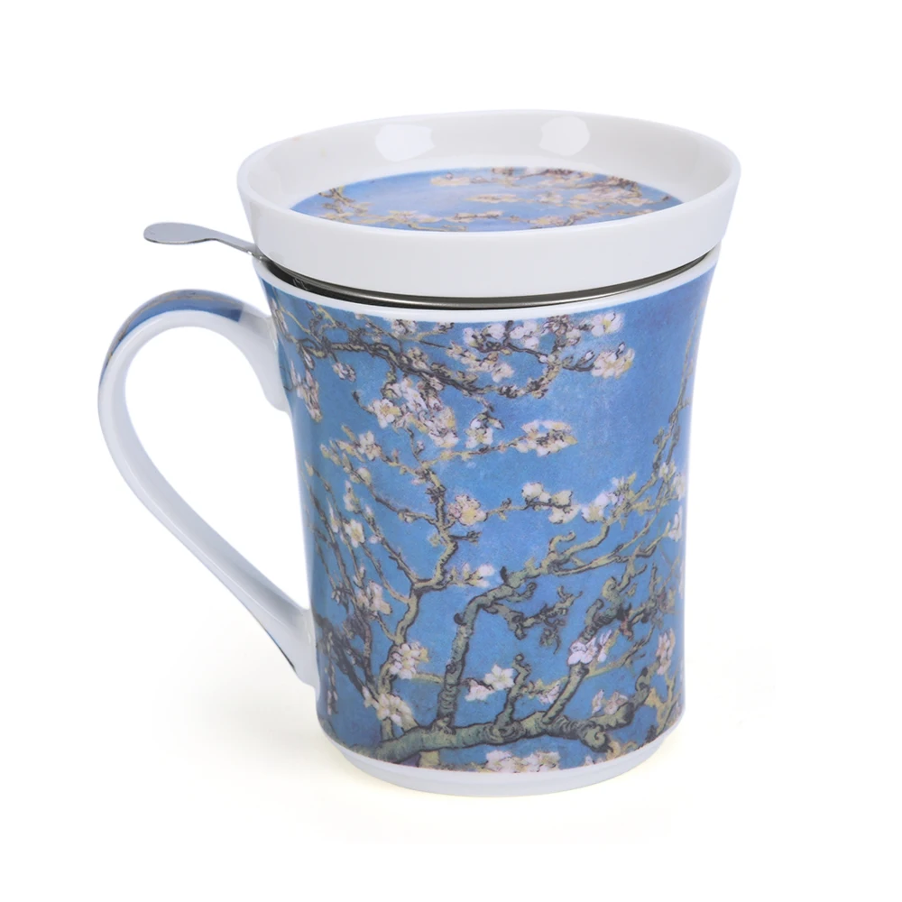 New Design Ceramic Tea Mug With Lid And Strainer Filter For Gift - Buy ...