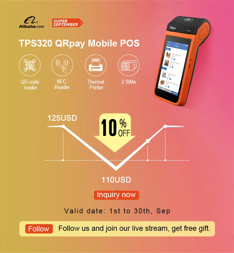 Global Smart Payment Telpo Tps900 4g Handheld Touch Screen Android ...