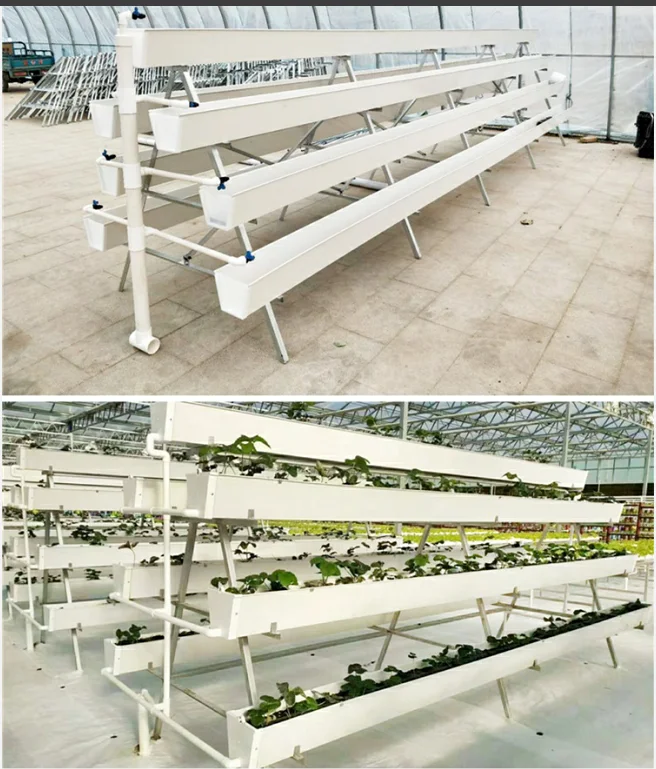 Rain Gutter Grow System - Vertical Hydroponics for Strawberries