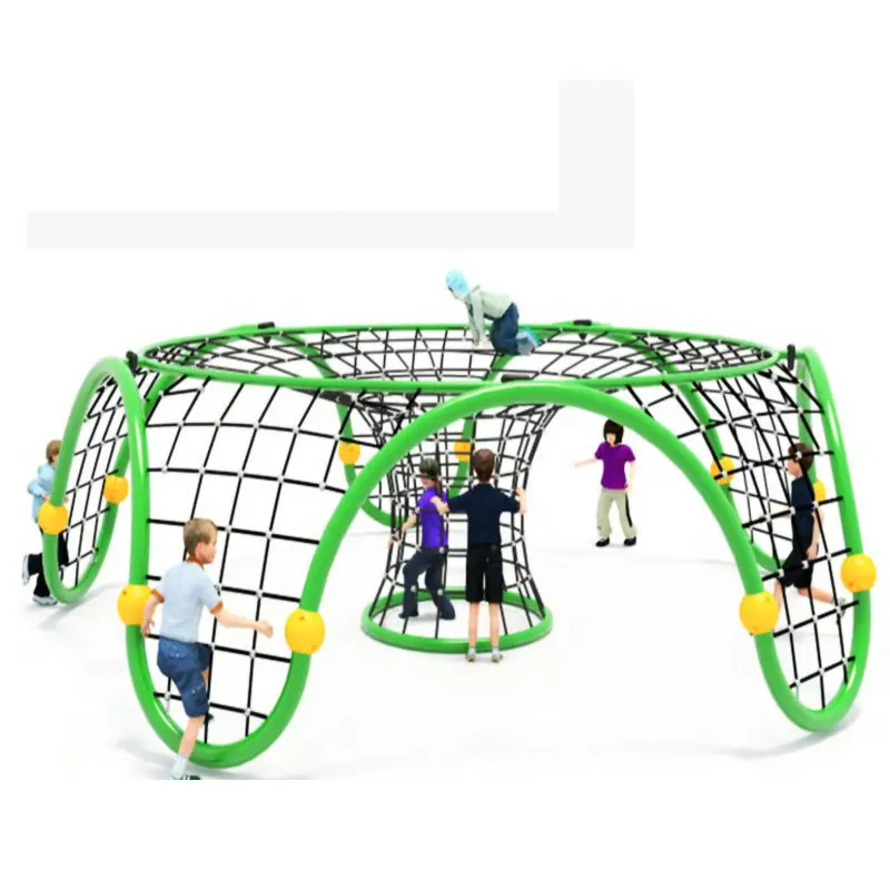 Outdoor Playground Kids Rope Course Adventure Climbing Frame Obstacle ...