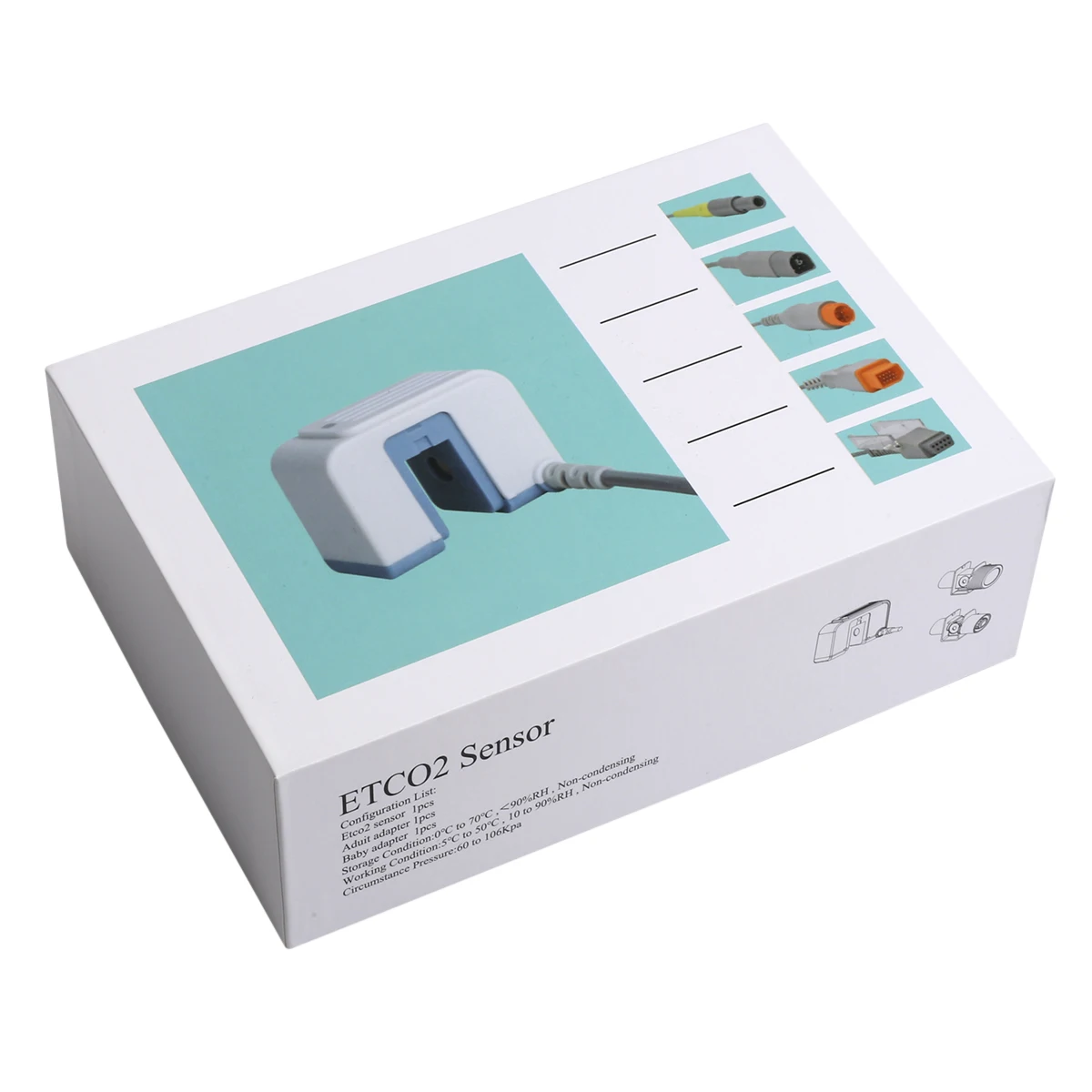 Mainstream ETCO2 Sensor with Respironics 8 Pin - 3 Year Warranty