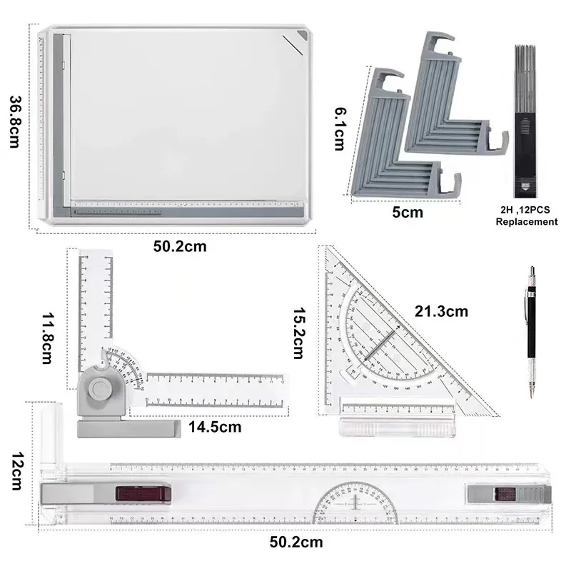 Student A3 Drawing Board Drafting Tools Set - Eco-friendly