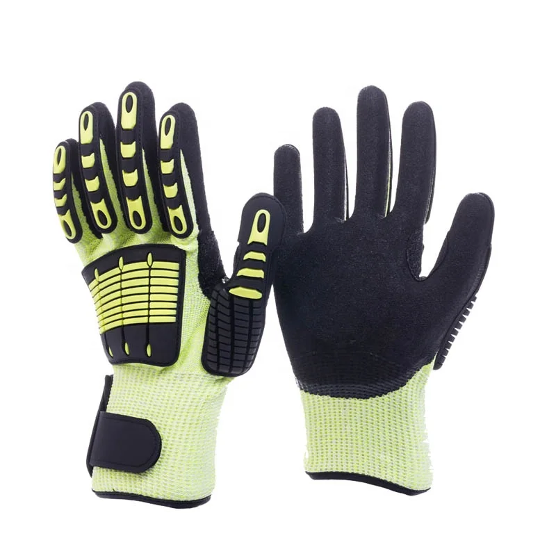 Custom Logo Rig Anti Impact Gloves Oilfield Tpr Sewing Gloves Nitrile ...