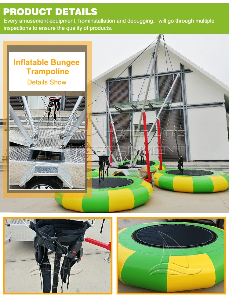 4 in 1 Bungee Jumping Trampoline - Fun for Kids & Adults