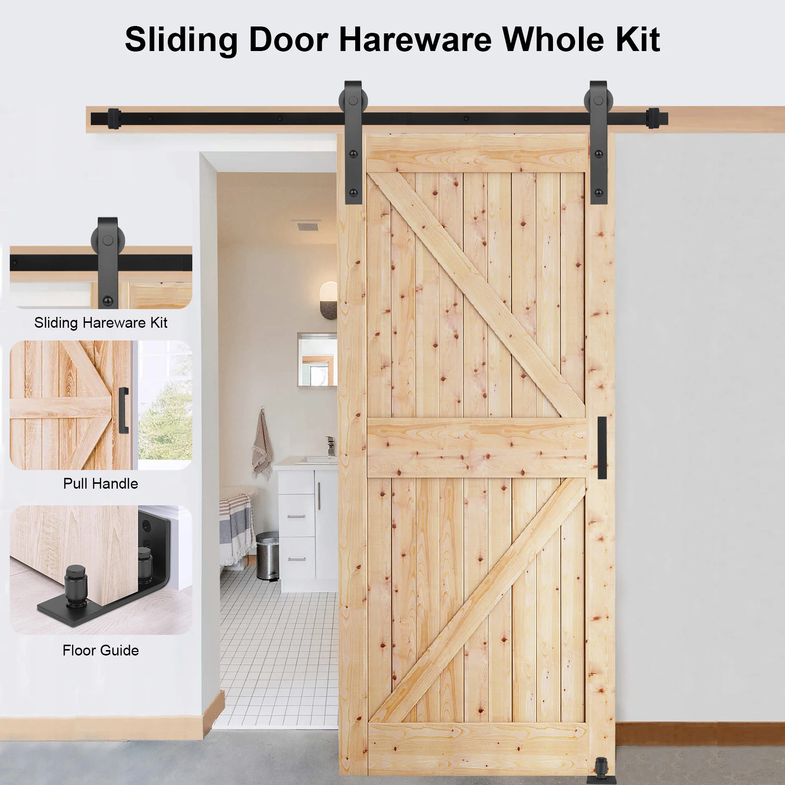 Bi-folding Sliding French Barn Door Mixed Rail For Wood Door - Buy ...