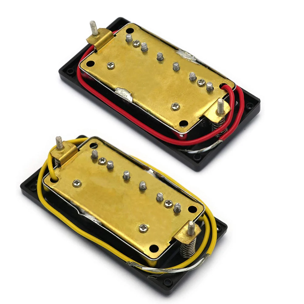 Alnico 5 Paf Humbucker Lp Guitar Pickup With Golden Covers And Nickel ...