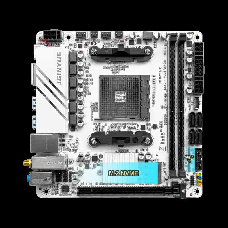 JGINYUE B450I-PLUS ARGB Mini ITX Gaming Motherboard