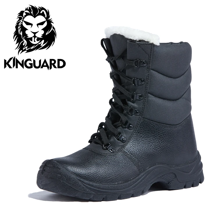 Black Safety Shoes Cold Insulation Thinsulate Lining Work Footwear ...