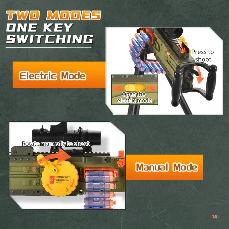 M2 Big Pineapple Electric Soft Ammunition Gun M416 Simulation Gatling ...