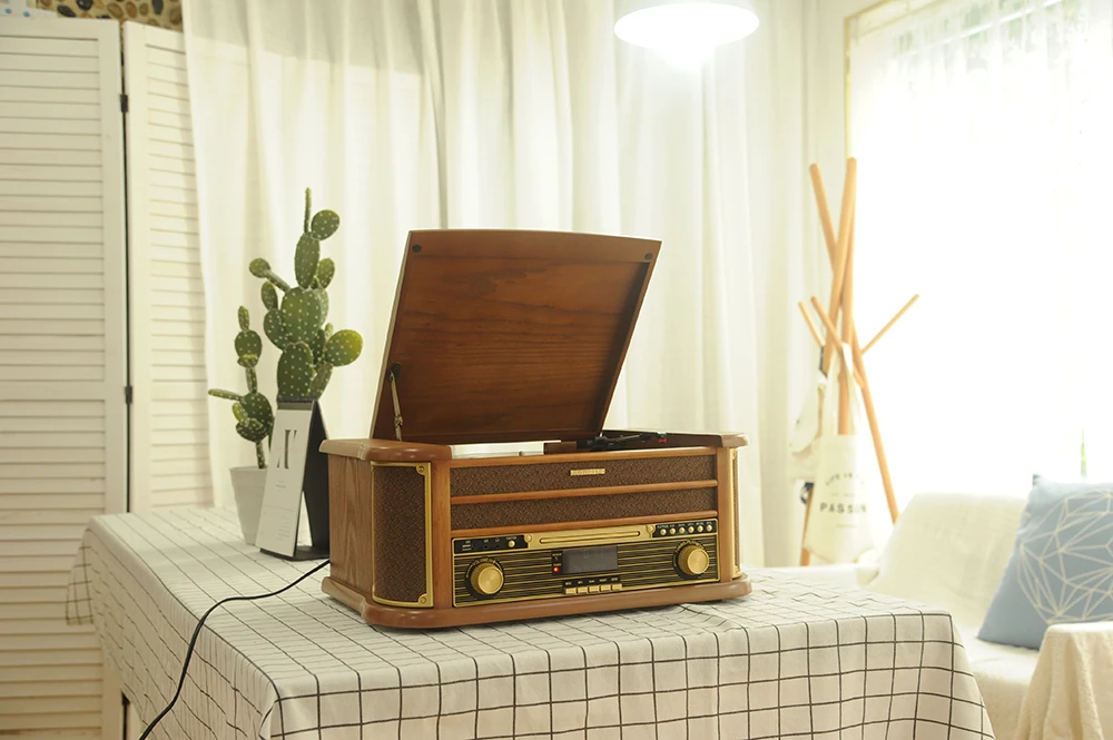 Vintage Charm & Modern Features - Portable Record Player