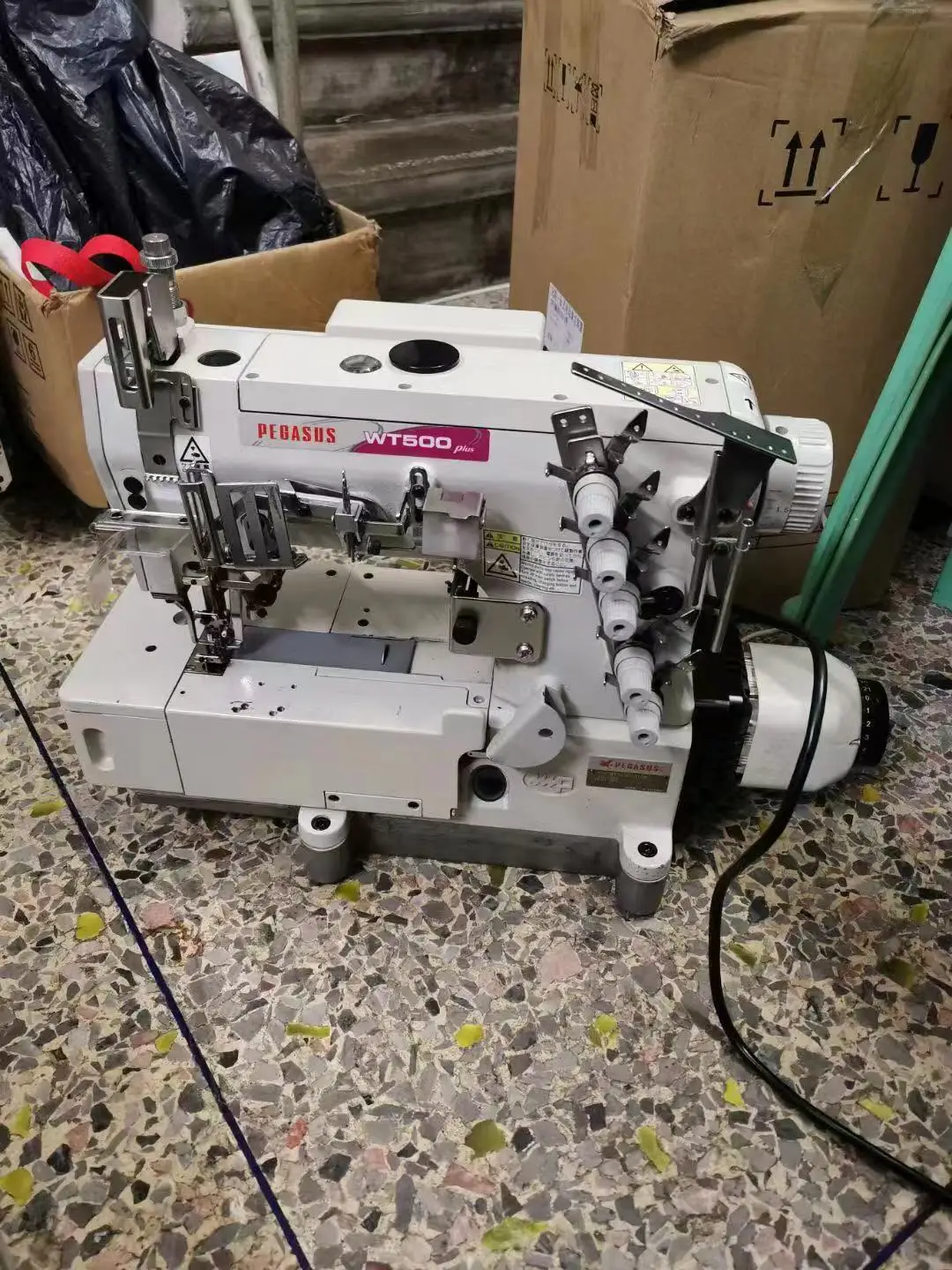 Used Pegasus Wt500 Cover Stitch 3-needle Elastic Attaching Industrial ...