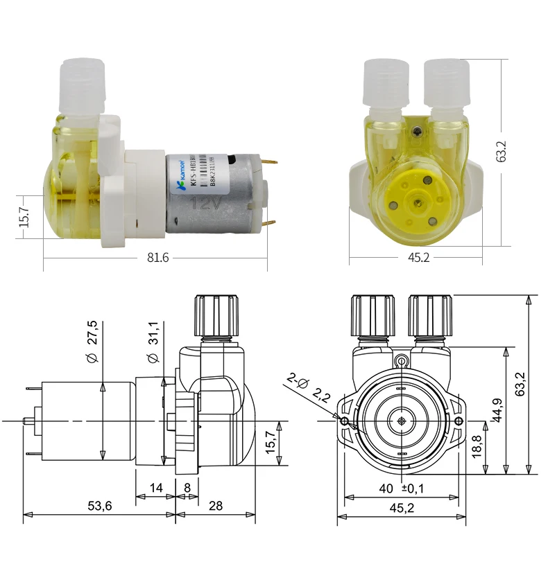 Kamoer Kfs Mini Peristaltic Pump For Aquarium & Metering Oem