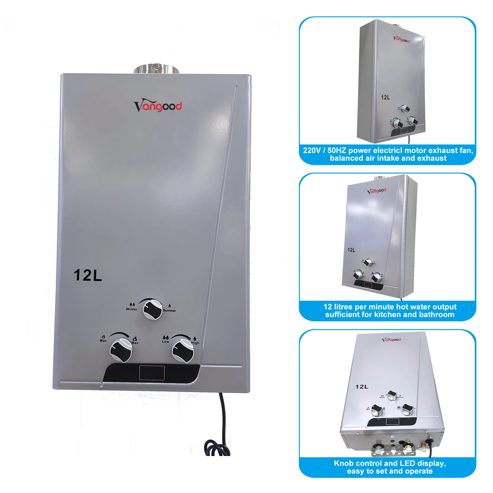 Tankless Natural Home Instant Geyser Lpg Propane Hot Heaters Water ...