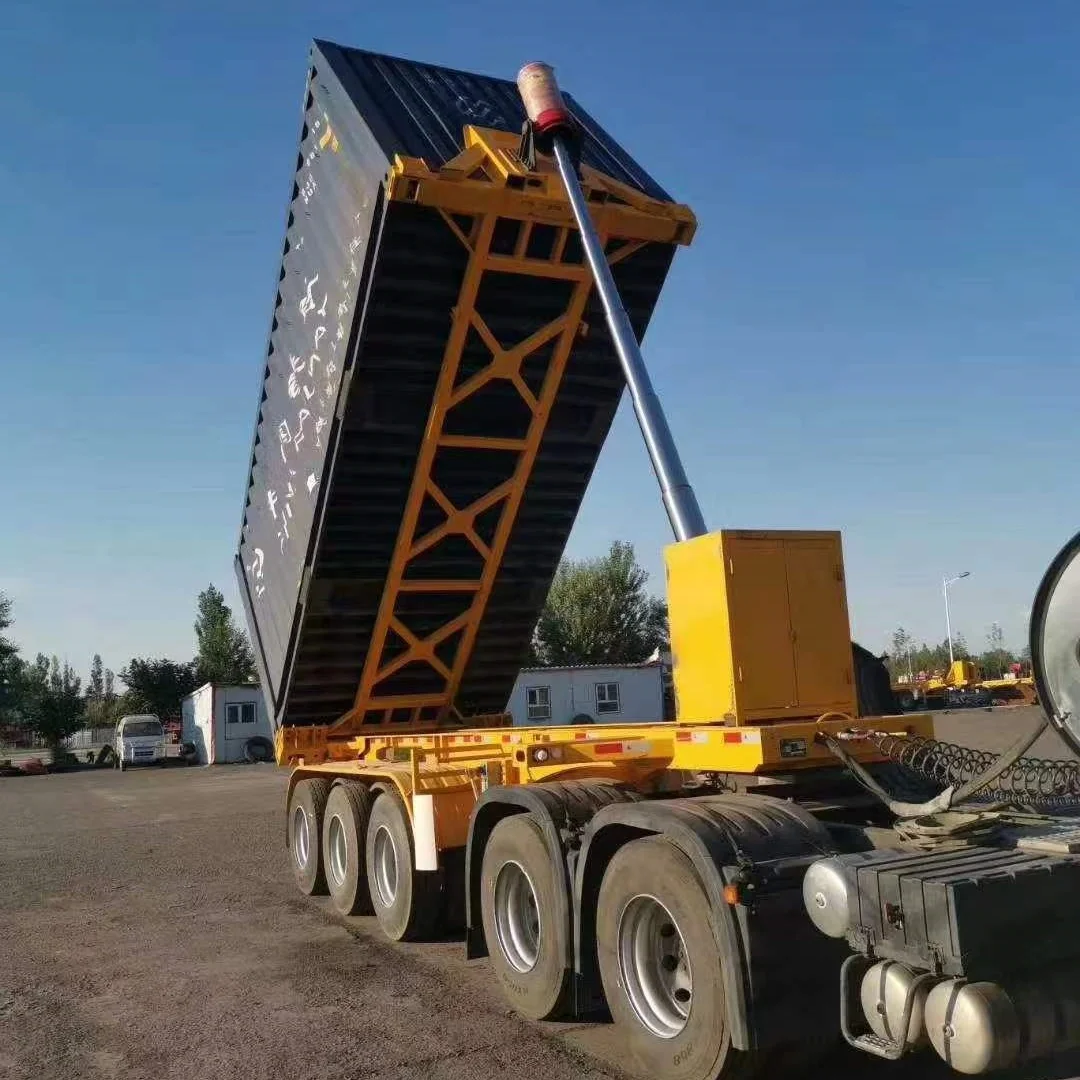 Support Customization 3 Axles 20ft 40ft Container Carrier Flat Skeleton ...