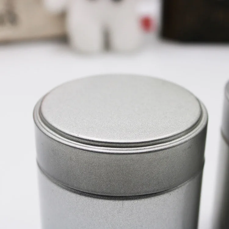 Wholesale Small Plain Silver Food Grade Airtight Tea Tins
