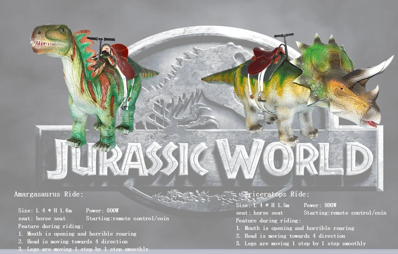 Jurassic World Inspired Animatronic Dinosaur Ride for Kids
