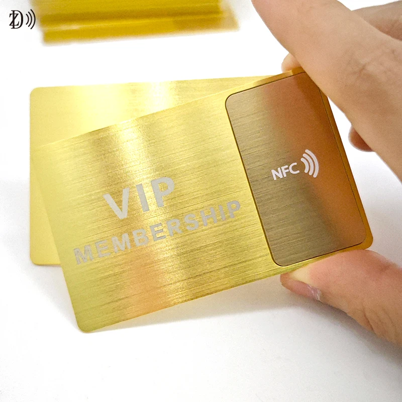 Luxury Metal Nfc Card Rfid Card Laser Printing 13.56mhz Ntag213 Gold ...