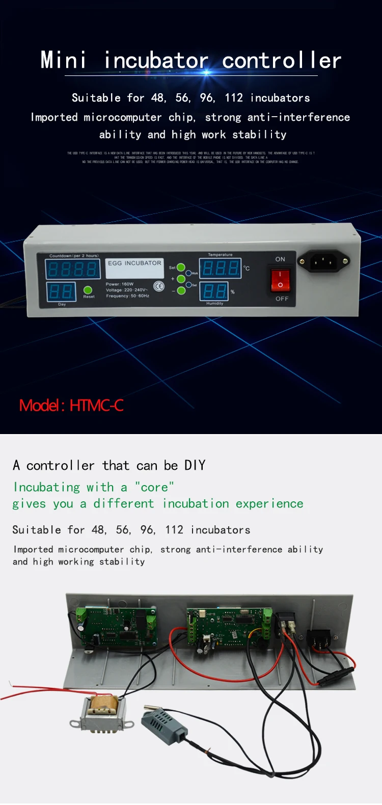 HTMC-C Mini Incubator Controller - High-Accuracy & Easy Operation