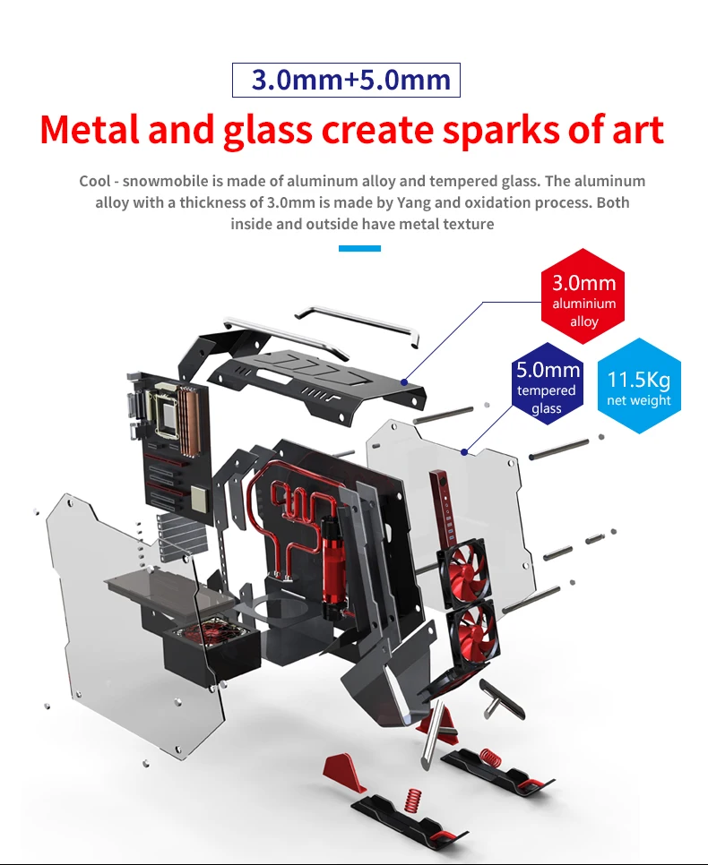 Hot Sale Tempered Glass Pc Case Mid Tower Atx Gaming Computer Case ...