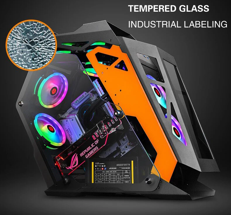 2020 Best Selling Gaming Coomputer Case Support 6 Rgb Fans Cool Special ...