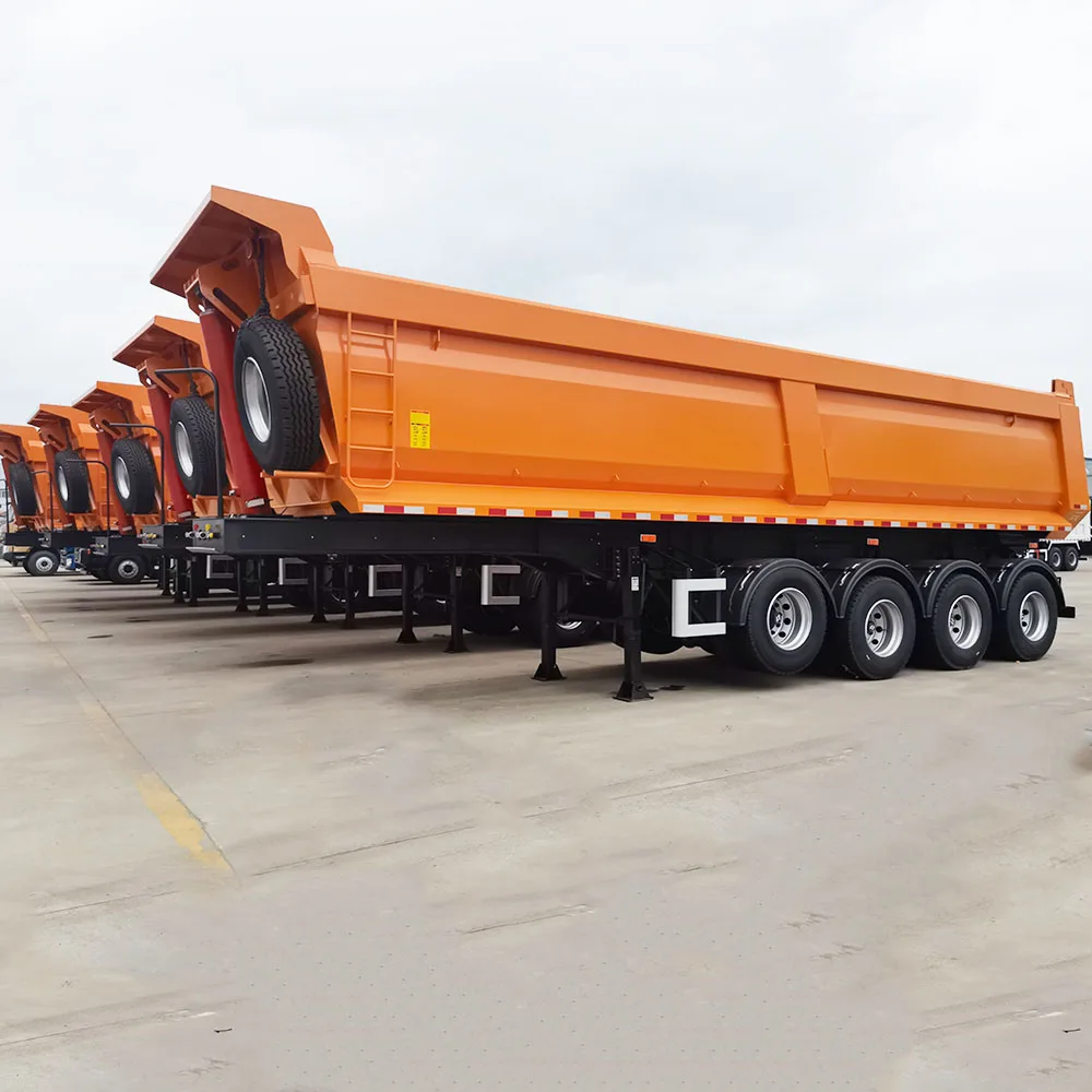High Quality 4 Axle Sand Tipper Rear Dump Truck Semi Trailer - Buy Dump ...