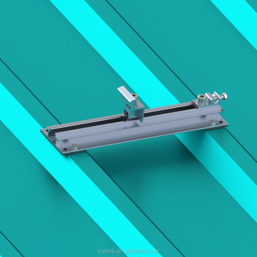 Trapezoidal Metal Roof Sheet Solar Mounting Structure Rail Aluminum Mini