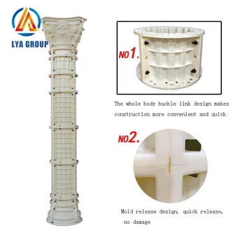 Plastic Concrete Column Mold Fence Pillar Stone Molds For Gate Columns ...