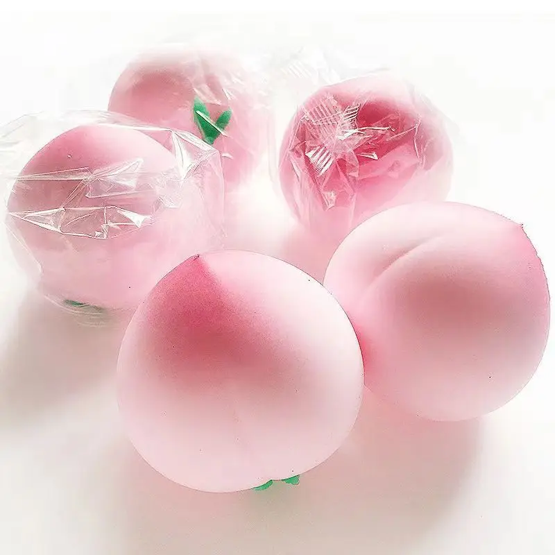 Vent Boring Squeeze Toys Peach Squishy Sensory Fidget Soft Fruit ...