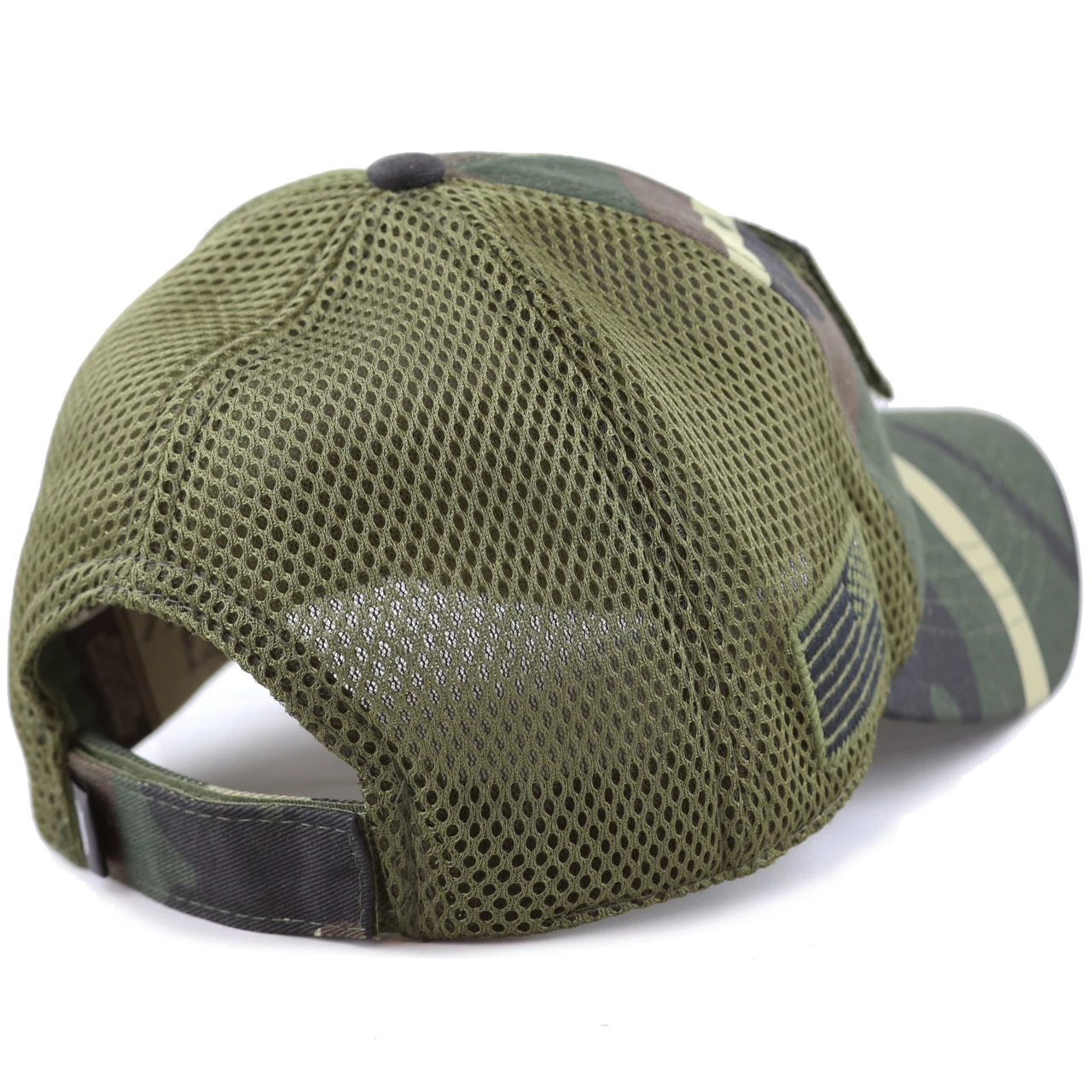 Tactical Embroidery Patch Trucker Cap Operator with USA Flag Camouflage ...