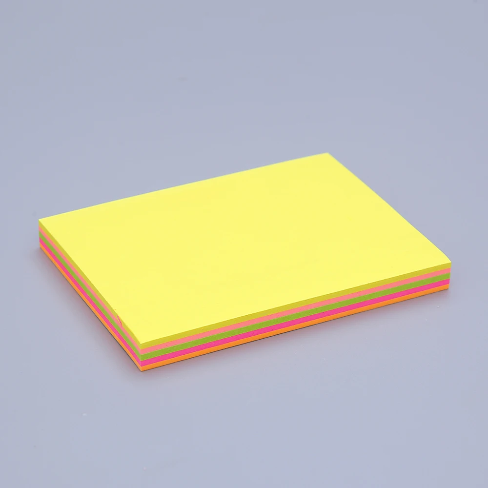 100 Sheets Per Pad 3x4 Inches Neon Rainbow Color Fluorescent Paper ...