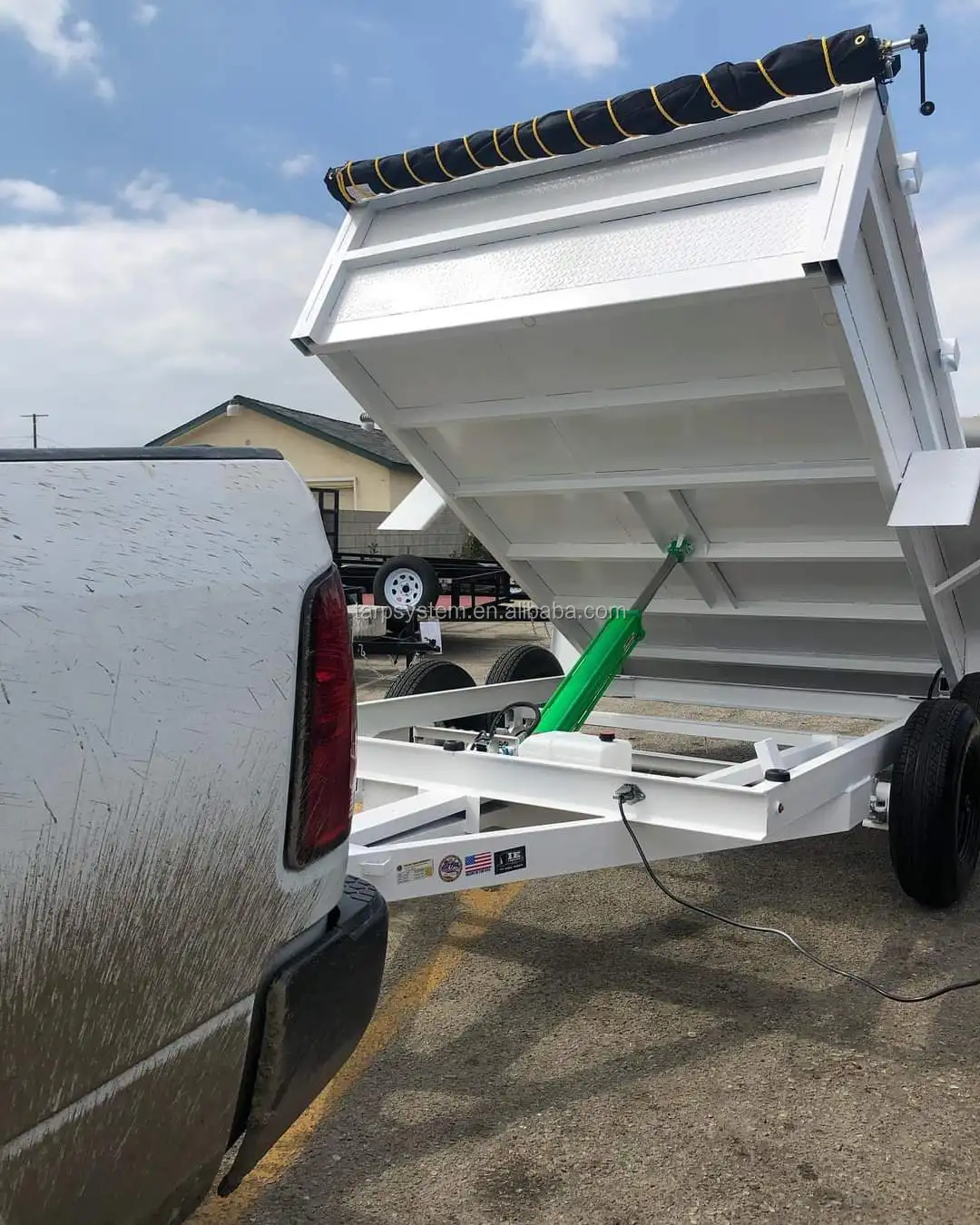 New Steel Dump Trailer Tarp Kit with Crank Handle for Small Dump ...