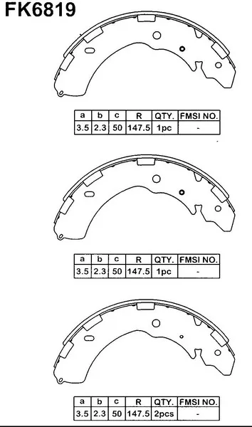 4600A106 Brake Shoe K6741 for Mitsubishi L200 & Isuzu Dmax