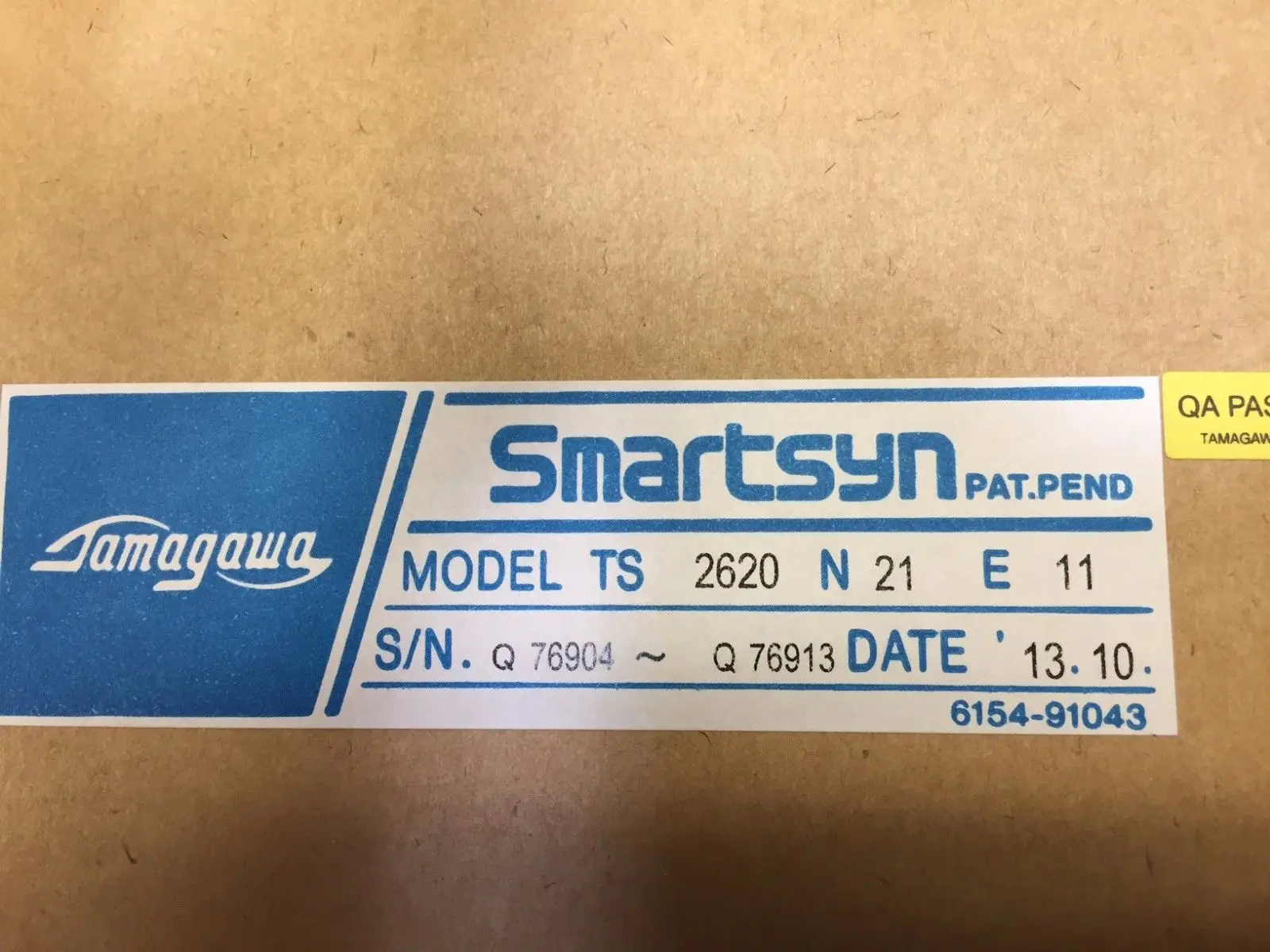 Tamagawa Smartsyn Brushless Resolver TS2620N21E11