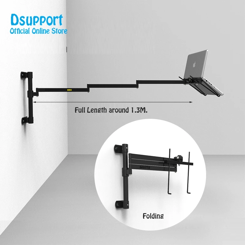 Foldable Wall Mount Laptop Holder for 13-17 Inches | Adjustable ...