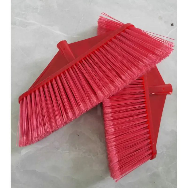 Thick Triangle Plastic Broom Stick Open Wire Bristles Hair Broom Head ...