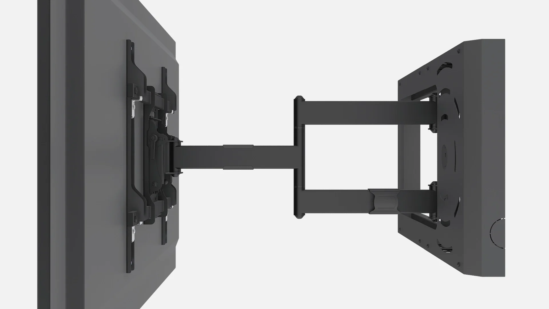 Telescoping Retractable Lcd Tv Mount With Set Top Box Enclosure For ...