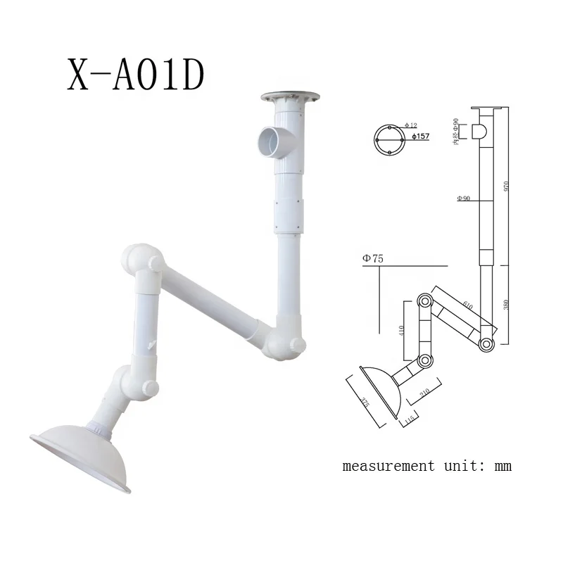 Versatile Plastic Fume Extraction Hood Arm For Schools Hospitals ...