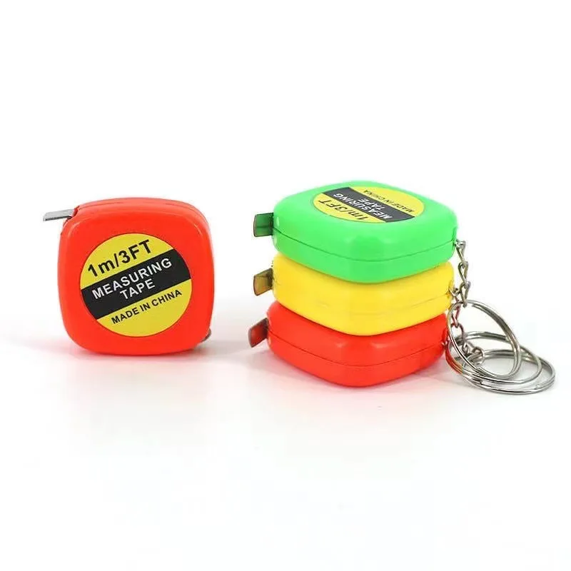 1 Meter 3ft Mini Measuring Key Chain Tape Imperial Promotion Mini Tape ...
