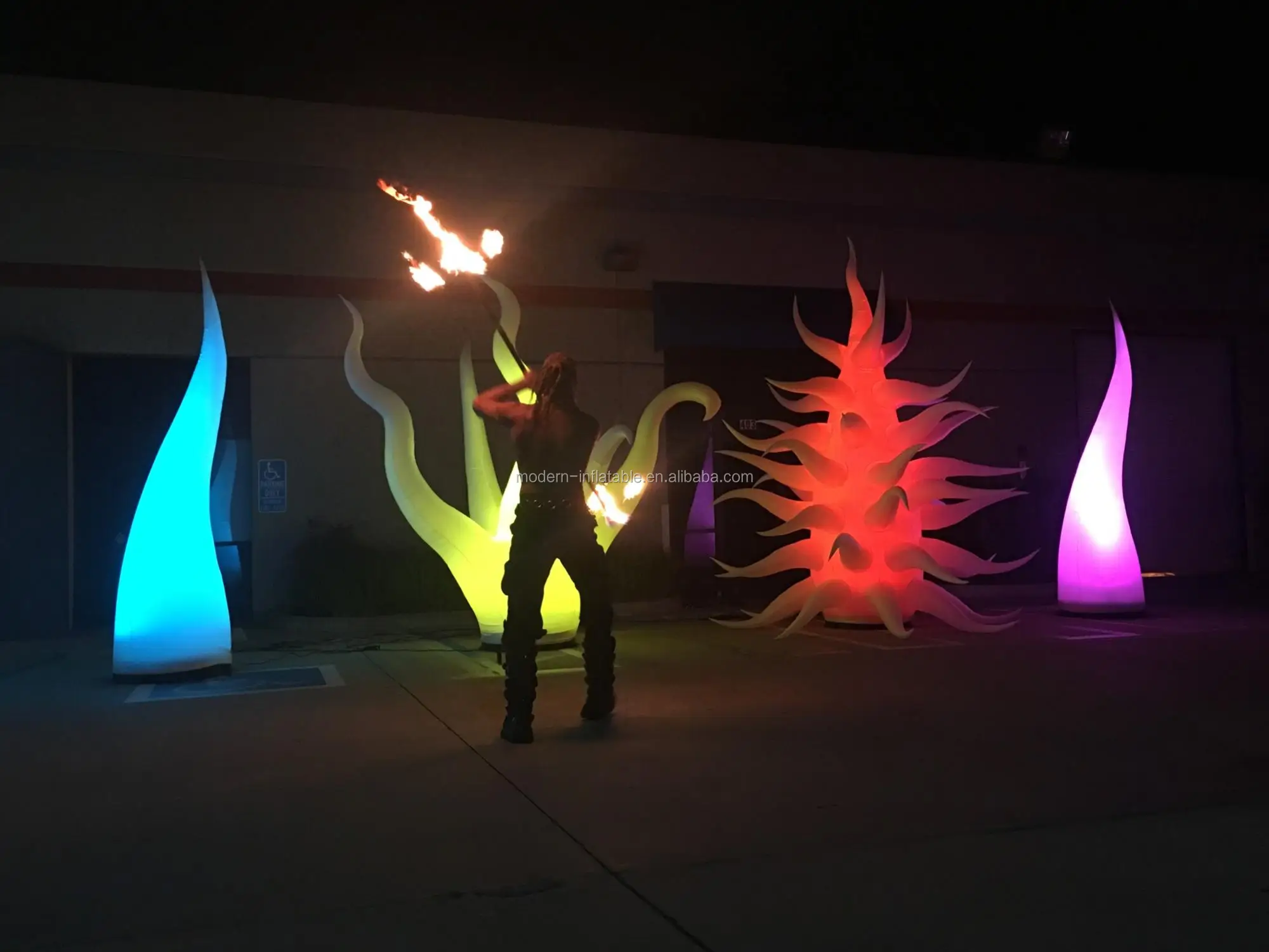 Hot Sale Lighting Inflatable Seaweed Tentacles Coral Model For Party ...